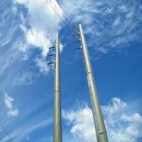 China 10-220KV Electrical Steel Tubular Tower Power Transmission Tower Pole for sale