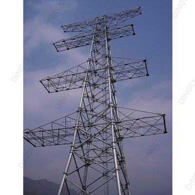 China Transmission Line Electric Power Tubular Steel Lattice Tower With Hot Dip Galvanized for sale