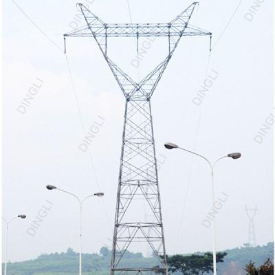 China Hot Dip Galvanization Angular Lattice Steel Towers Electric Transmission Line Tower for sale