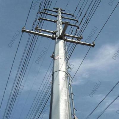 China Q345 Transmission Line Steel Pole Tower 66kV Hot Dip Galvanization for sale