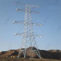 China Transmission Line Power Steel Pole Tower Hot Dip Galvanization And Painting Surface for sale