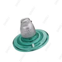 China 130kV 40KN Tensile Electric Glass Insulators With 16mm Socket Coupling for sale
