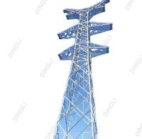 China 110kV Angle Steel Iron Lattice Tower Flange Slip Joint Base Plates Tower for sale