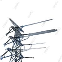 China 110kV Angle Steel Iron Lattice Tower Flange Slip Joint Base Plates Tower for sale
