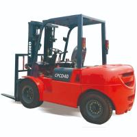 China 1220mm Fork 4.5m 6m Full Free Mast Triple Free Mast Forklift with Mitsubishi S4s Isuzu Engine for sale