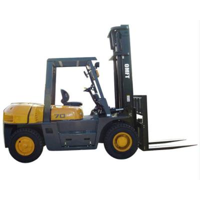 China 1220mm Fork 7000kgs Diesel Forklift with Side Shift/Solid Tyre Tcm Technical for sale