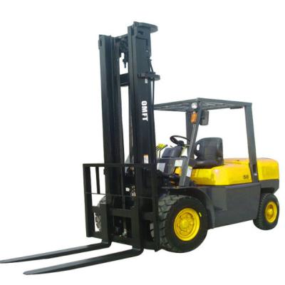 China 5ton Diesel Forklift Truck with Chinese or Japanese Engine and Steel-Rubber Fork for sale