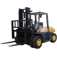 China 7ton Mitsubishi Isuzu Engine Forklift Truck with Triplex Full Free Mast and Clamp for sale