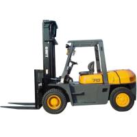 China 7ton Mitsubishi Isuzu Engine Forklift Truck with Triplex Full Free Mast and Clamp for sale