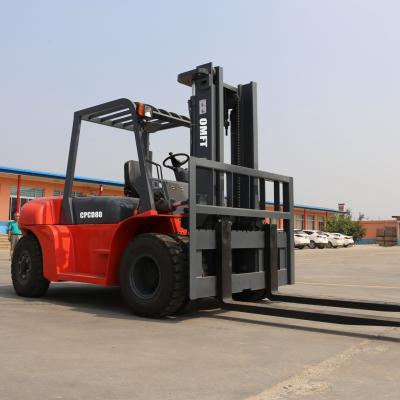 China Fuel 8ton Diesel Forklift with 3m 3.5m 4m 4.5m 5m 5.5m 6m Mast and Mitsubishi Engine for sale
