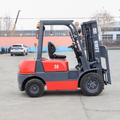 China Ce ISO SGS Approved 3 Ton Diesel Forklift Truck with 5m 5000mm Triplex Full Free Mast for sale
