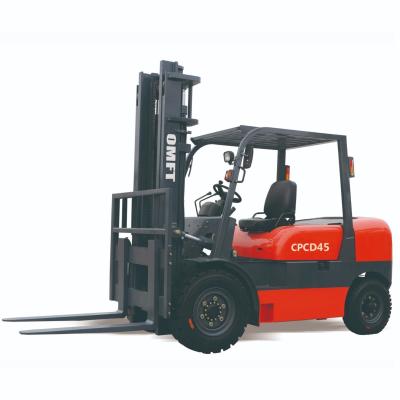 China Small 5.0 Ton 4500kg Cpcd45 Cpcd50s Diesel Forklift Truck with 5m 5000mm Mast Triplex for sale
