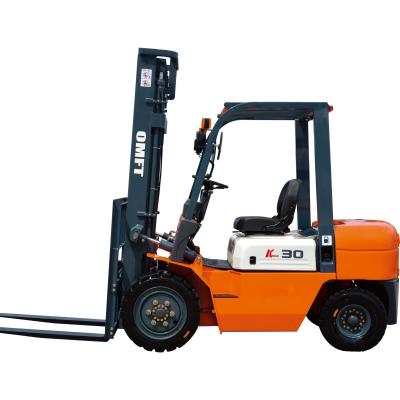 China 3t Diesel Forklift Truck with 5m 5000mm Three Stage Full Free Mast Triplex Full Free Mast for sale