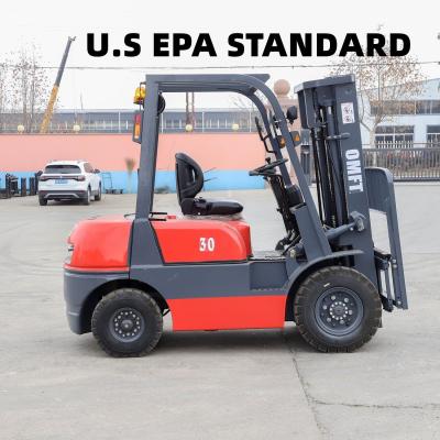 China EPA LPG Engine Forklift for U.S American Market 4280mm Min. Width Right Angle Stacking for sale
