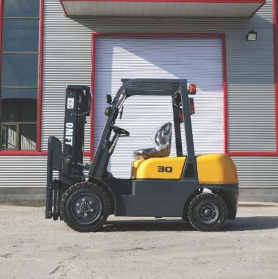 China 3m 3t Diesel Forklift with Japan Mitsubishi S4s Engine and Min. Turning Radius 2470mm for sale