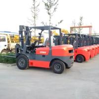 China 4500 5000kg Capacity High Lifting Diesel Heavy Duty Forklift Truck with Optional Attachment for sale