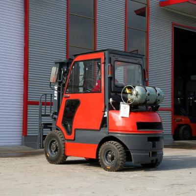 China 3 Ton 3.5 Ton Gasoline and Lp Gas Forklift Propane Power with Triplex Container Mast for sale