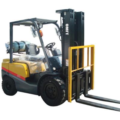 China 3ton Gasoline/LPG Forklift with Nissan Engine and 4500mm Triplex Full Free Height Mast for sale