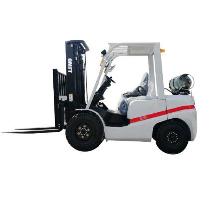 China 2975mm Min. Width of Right Angle Stacking Gasoline LPG Forklift Truck with Nissan Engine for sale