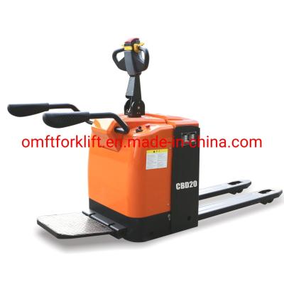 China 2 Ton 2000 Kg Cbd20 Electric Pallet Truck Jack with 24V/210ah Battery and 685X1200mm Fork for sale