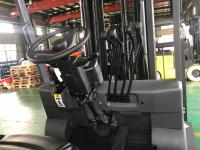 China 3500kgs Capacity Electric Forklift with 6m Full Free Mast Triplex and Pneumatic Tyre for sale