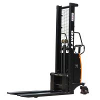 China 1.0 T Battery Charger Free Electric Hydraulic Pallet Stacker Semi Electric Pallet Stacker Self Load Unload for sale