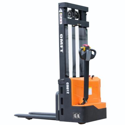 China 1.2 Ton Electric Pallet Stacker with Lift Height 1600-3000mm and Ce ISO SGS Standard for sale