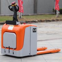 China Powered Pallet Truck Full Electric CBD30 3 Ton 3000kg Stand-on Type Height 1450mm for sale