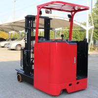 China 1500kg Seated Electric Reach Stacker Truck with 1.6m-7m Mast and Free Battery Charger for sale