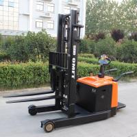 China Advanced Steel PU 1.6 T Stand on Electric Reach Stacker Truck with 4m Two Stage Mast for sale