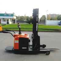 China Chinese Electric Stand-on Reach Stacker with 740X1070mm Fork and Free Battery Charger for sale
