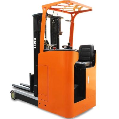 China 2 Ton Electric Reach Stacker with 5500mm Lifting Height 5.5m Mast Pallet Stacker Truck for sale