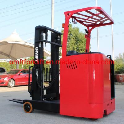 China Stand-on Seated Full Electric Battery Operated Reach Stacker Truck with 48V Battery for sale