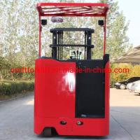 China Stand-on Seated Full Electric Battery Operated Reach Stacker Truck with 48V Battery for sale