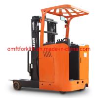 China Stand-on Seated Full Electric Battery Operated Reach Stacker Truck with 48V Battery for sale