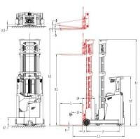 China 1.6-2ton High Lifting Forklift Reach Truck for Narrow Aisle Standing Your Best Choice for sale