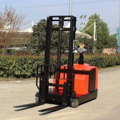 China 1.5 Ton Battery Operated Pallet Stacker with EPS Steering and 1600-5500mm Lift Height for sale