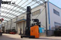 China 12m 11m Side Standing Electric Reach Truck Stacking Forklift Lifting Truck Reach Stacker for sale