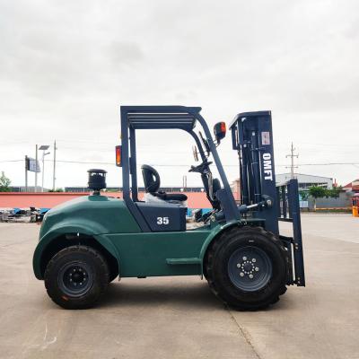 China Min. Turning Radius 2950mm 3.5t 3.5ton Rough Terrain Diesel Forklift Truck with Ce for sale