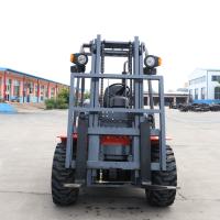 China 2.5 Ton Rough Terrain Diesel Forklift Truck with Cummins Engine and Pneumatic Tyres for sale