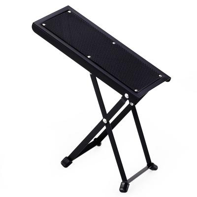 China 4 Levels Adjustable Foldable Guitar Foot Rest Anti Slip Metal Stool For Classical Guitar for sale
