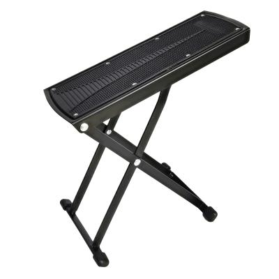 China 6 Levels Adjustable Foldable Guitar Foot Rest Anti Slip Metal Foot Stool for Classical Acoustic Guitar for sale