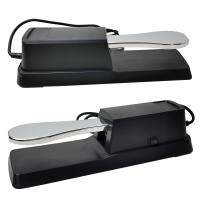 China Chrome Metal Universal Sustain Pedal Piano Style With 6.5mm Jack Polarity Switch for sale
