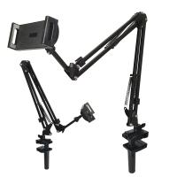 China Carbon Steel Cantilever Tablet Holder Universal Lazy Stand For Phone Tablet Drill Free for sale