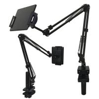 China Carbon Steel Cantilever Tablet Holder Universal Lazy Stand For Phone Tablet Drill Free for sale