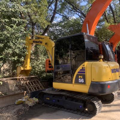 China Used Komatsu PC56MR Mini Excavator 5ton with Original Color and Operating Weight 5300 for sale