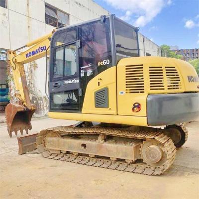 China 0-2000 Working Hours Used Komatsu PC60 6Ton Mini Excavator With 0.37m3 Bucket Capacity for sale