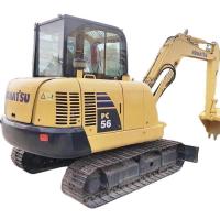 China 34.5KW Used Mini Komatsu Excavator PC56 With Original Hydraulic Valve for sale
