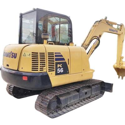 China 34.5KW Used Mini Komatsu Excavator PC56 With Original Hydraulic Valve for sale