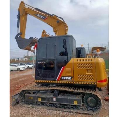 China Good Condition SANY 9ton Mini Excavator SY95 Japan Crawler Digger with 53.8KW Power for sale